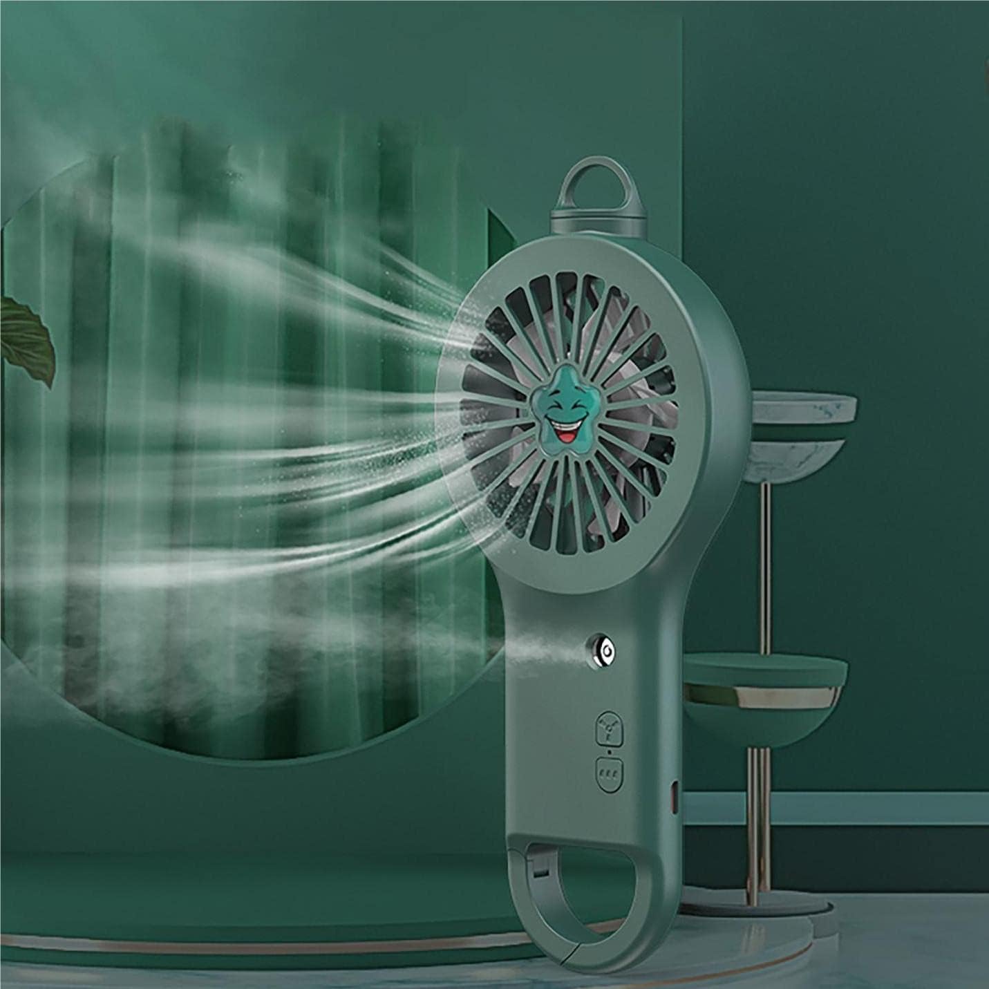 Amazon.com: Small Handheld Misting Fan, USB Rechargeable Personal Hand ...