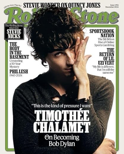 Rolling Stone Magazine December 2024 Timothée Chalamet Cover : Rolling ...