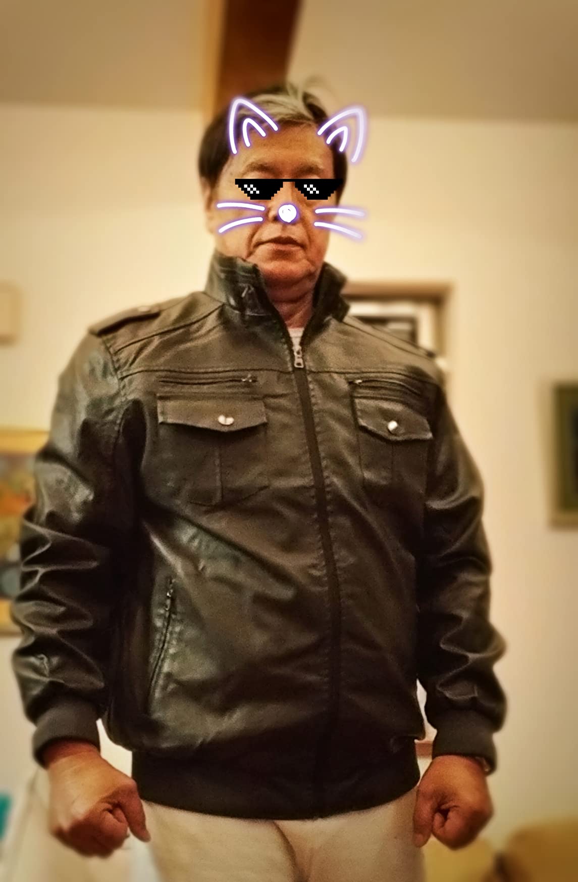 Amazon | [KEFITEVD] バイクジャケット メンズ 革 撥水 革ジャン 大きいサイズ ライディングジャケット 厚手 ジャケット 冬 作業 マルチポケット jacket 合皮 ...