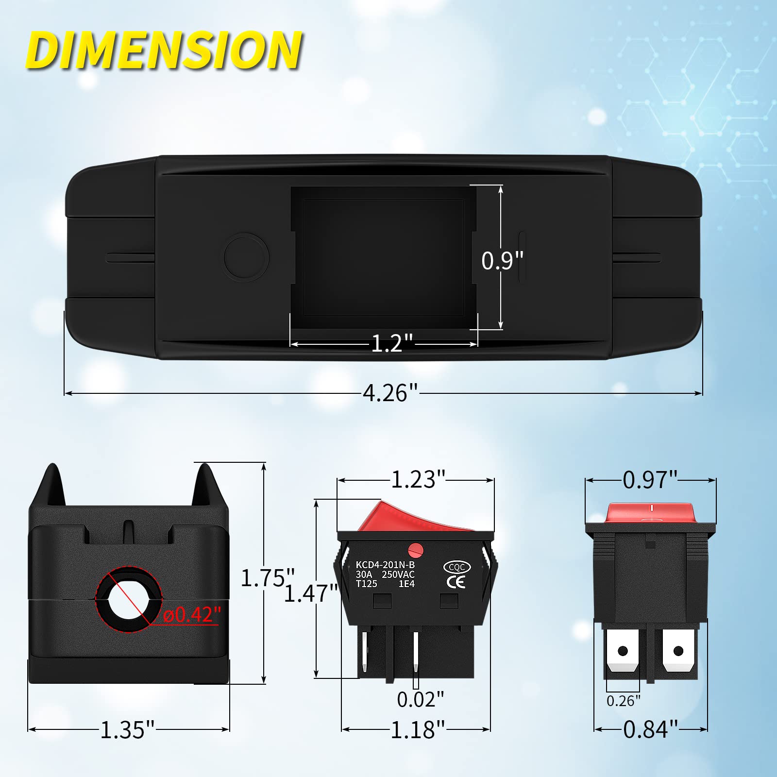 Snapklik.com : Inline Cord Switch 30A 250V/120V AC Heavy Duty ON Off ...