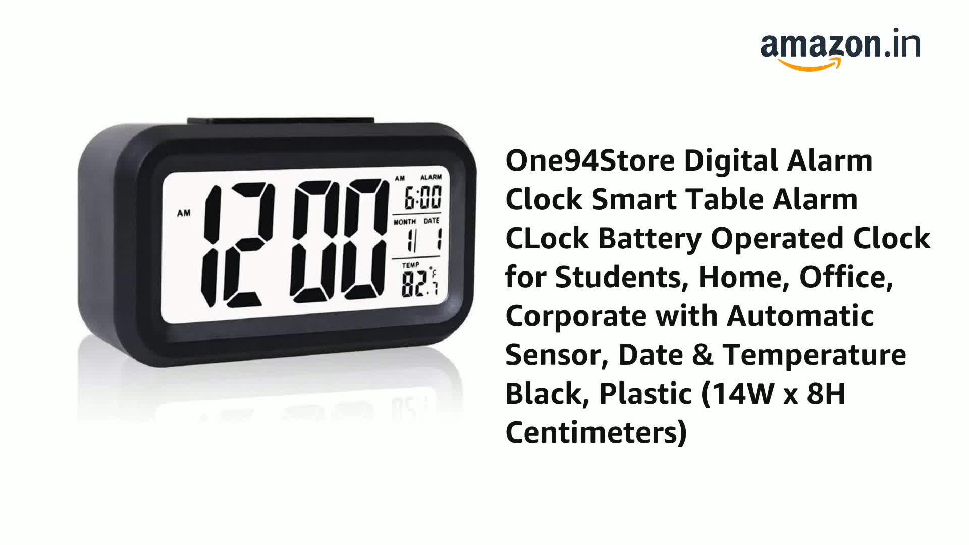 Watch One94Store Digital Alarm Clock Smart Table Alarm CLock Battery ...