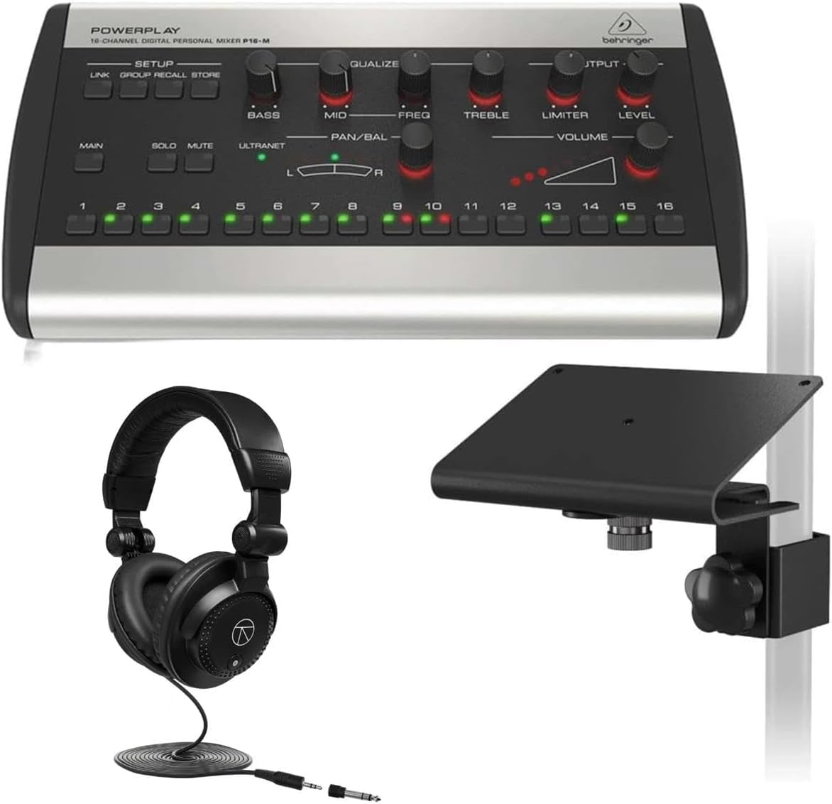 Amazon.com: Behringer Powerplay P16-M 16-Channel Digital Personal Mixer ...