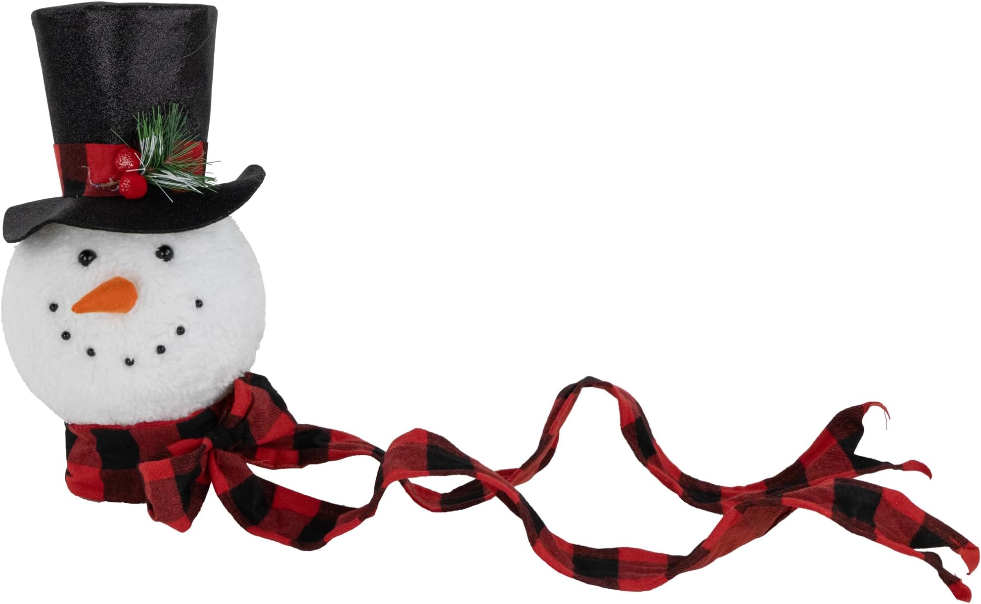 Amazon.com: Northlight Plush Snowman in Top Hat Christmas Tree Topper ...