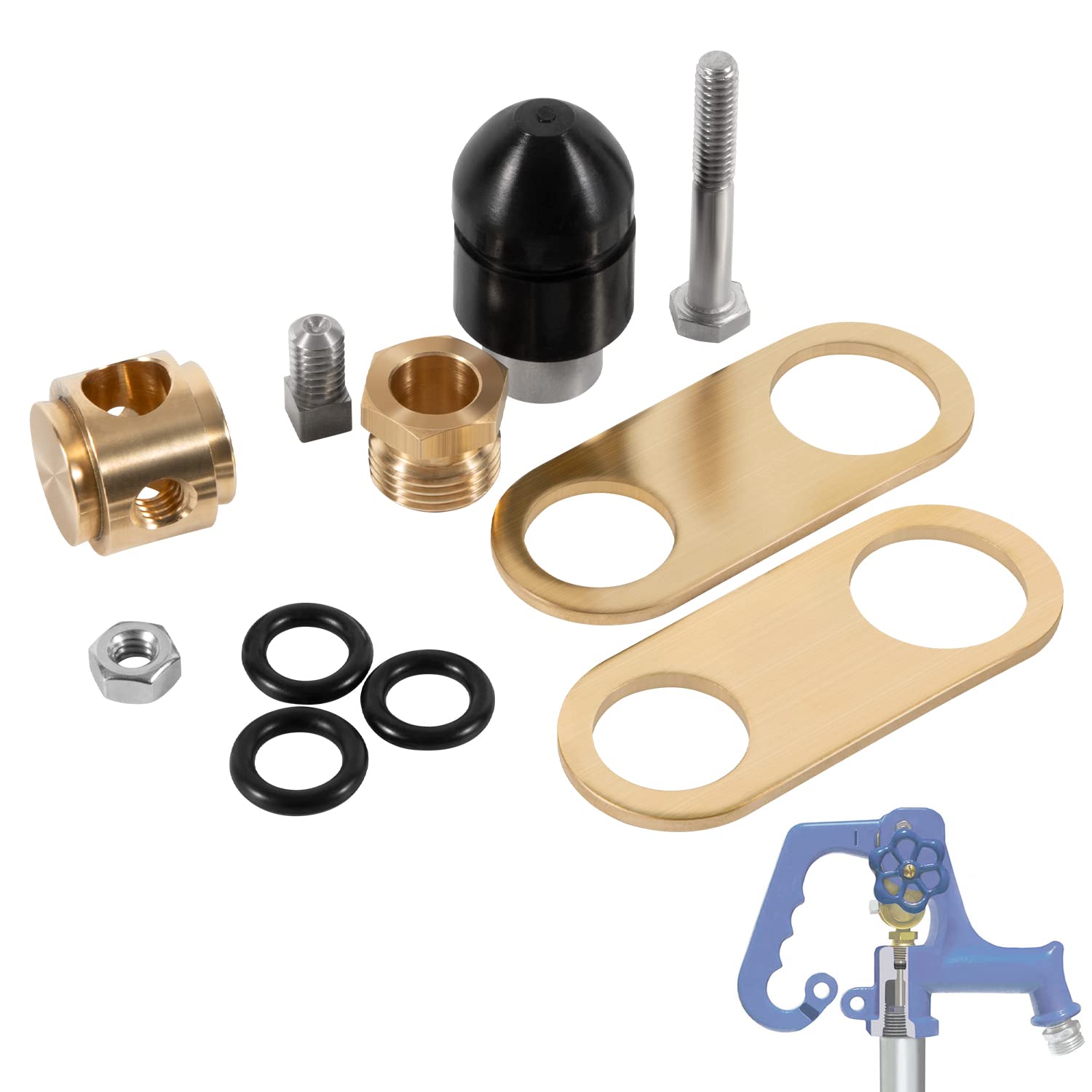 Amazon.com: 850 Sb Yard Water Hydrant 8 Piece Repair Kit & Plunger for ...