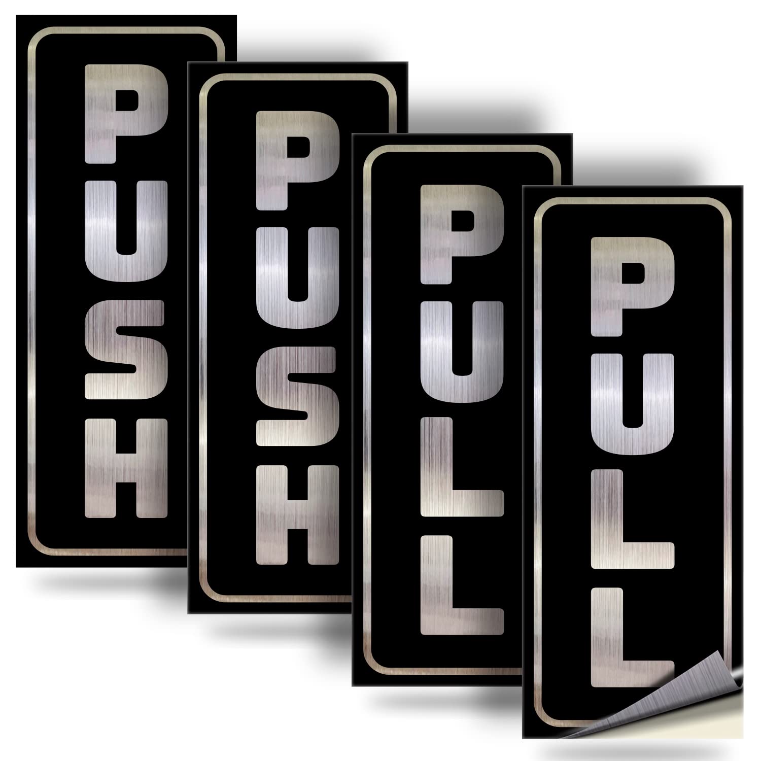 Amazon.com : iSYFIX Push Pull Stickers Sign – 2 Pack 2x5 inch ...