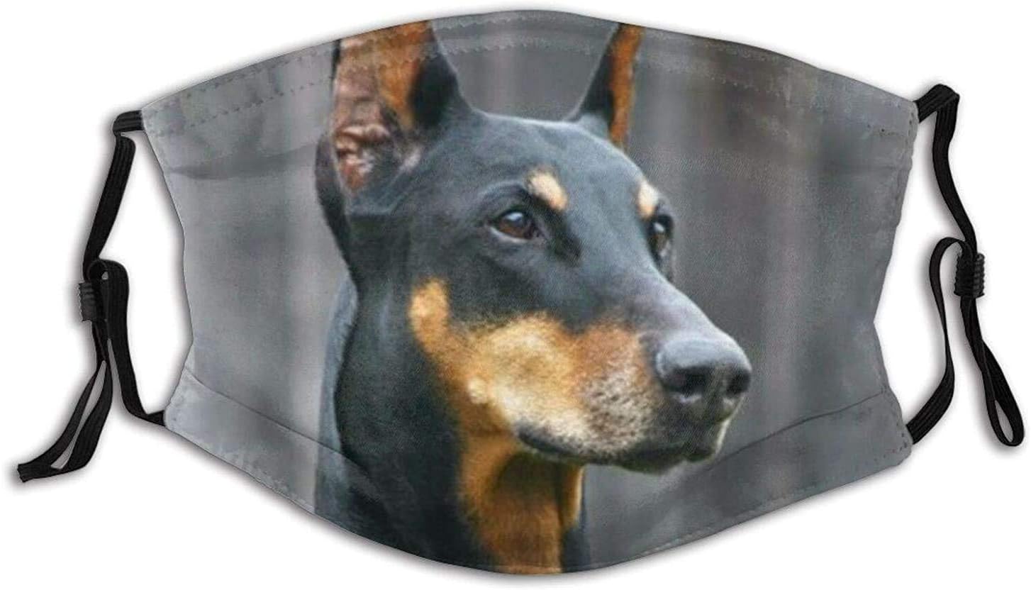 Amazon.com: Face Mask for Men- German Doberman Pinscher Face Mask with ...