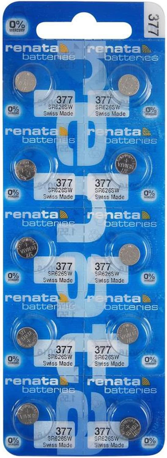 Amazon.com: Renata Batteries 377 Silver Oxide Battery (5 Pack) : Health ...