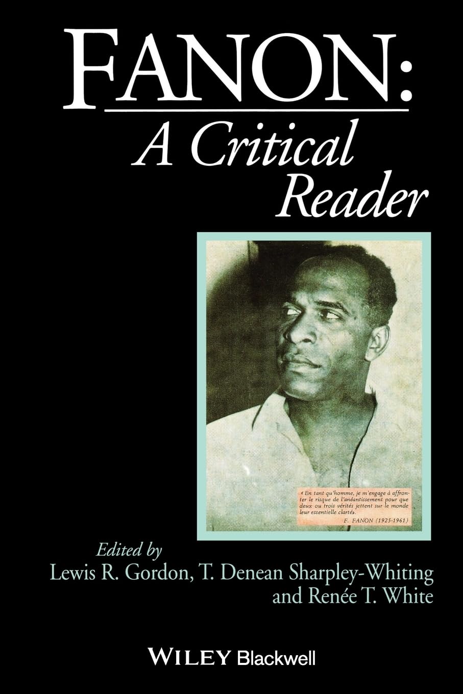 Amazon.com: Fanon: A Critical Reader: 9781557868961: Lewis R. Gordon, T ...