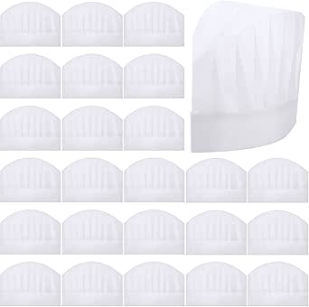 Amazon.com: Handepo 60 Pack Kids' Chef Hat, 8 Inch Non Woven White Chef ...