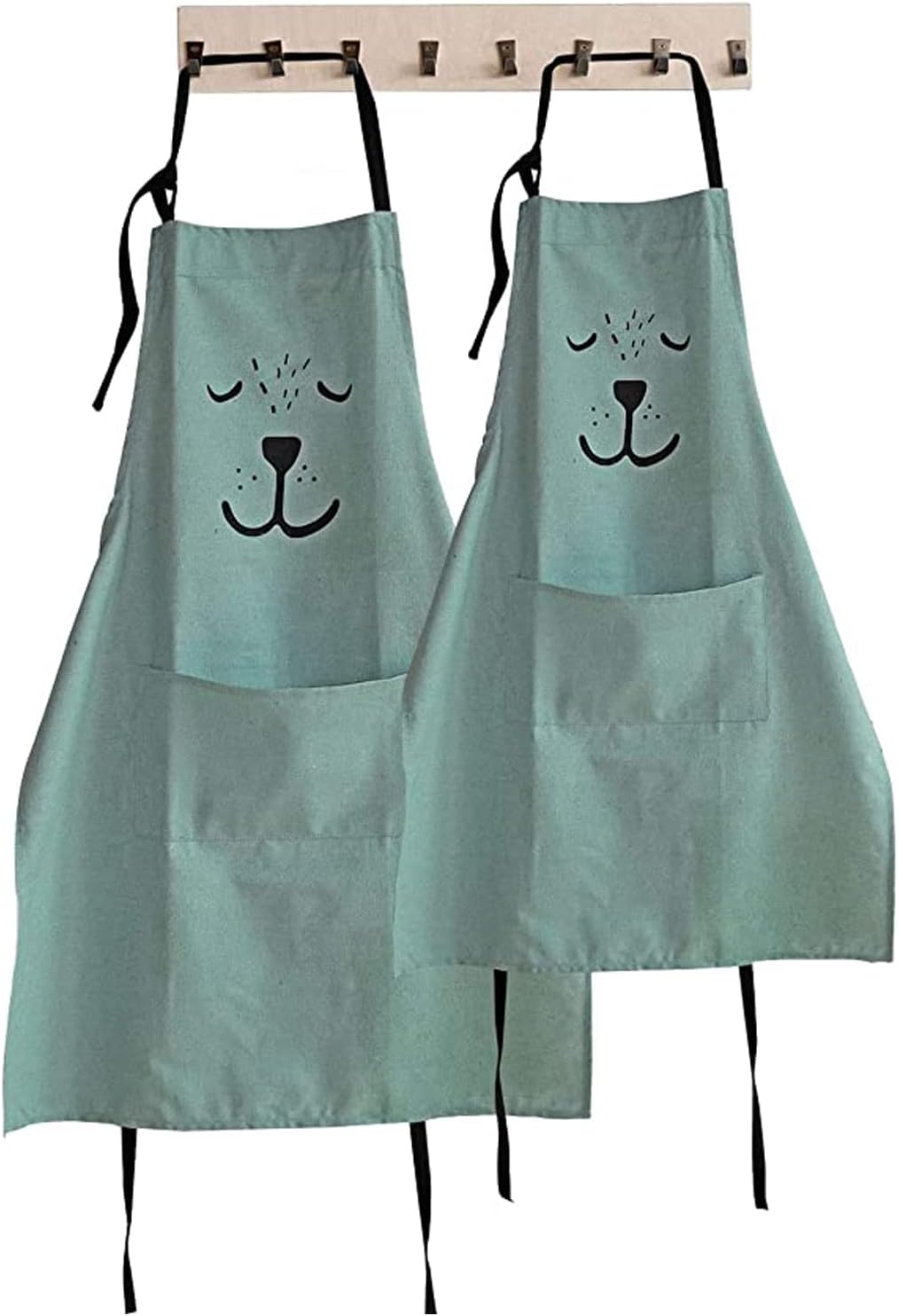 Amazon.com: Sanlykate 2 Pack Cotton Linen Parent and Child Apron with ...
