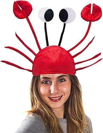 Amazon.com: HKSICHENGKEJI Funny Party Crab Lobster Hat Crawfish Costume ...
