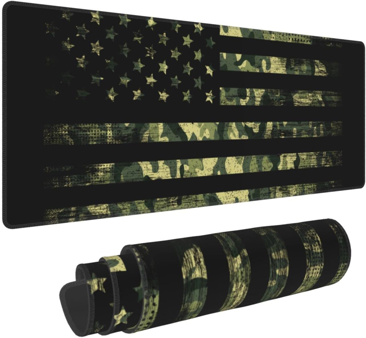Amazon.com : Large Gaming Mousepad, American Flag with Camouflage XL ...