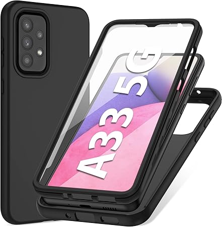 punbor for Samsung Galaxy A33-5G Case: TPU Silicone 360 Drop Protection ...