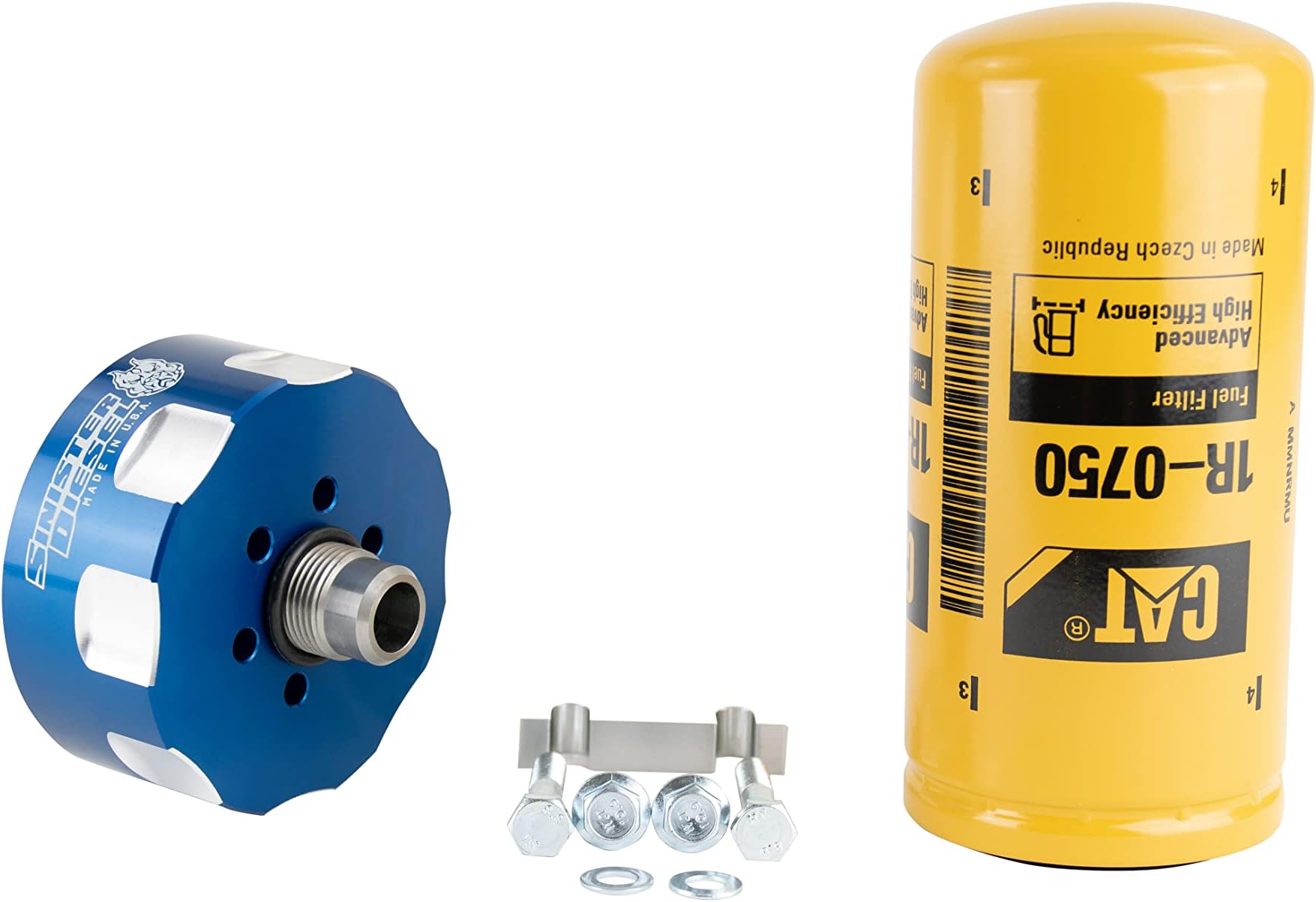 Amazon.com: Sinister Diesel CAT Fuel Filter Adapter for 2001–2016 GM ...