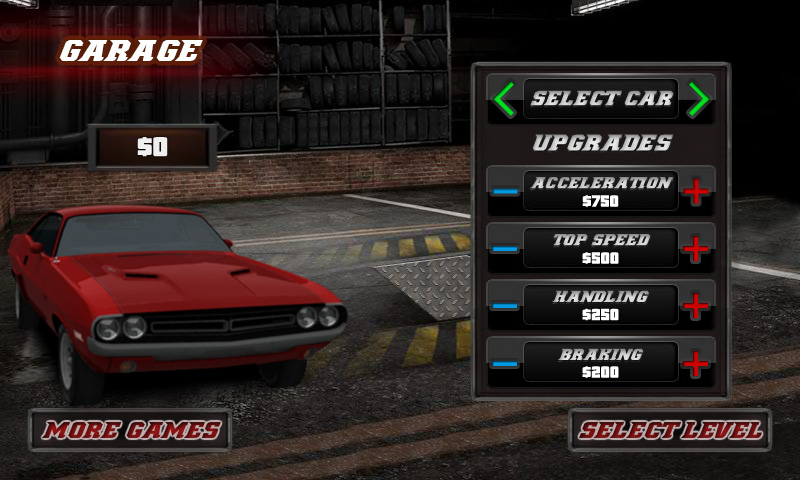 Aplicación 3D Muscle Car Race Game en Amazon Appstore