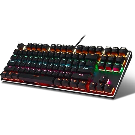 Amazon.com: Fiodio Mechanical Gaming Keyboard, Fantastic LED Rainbow ...