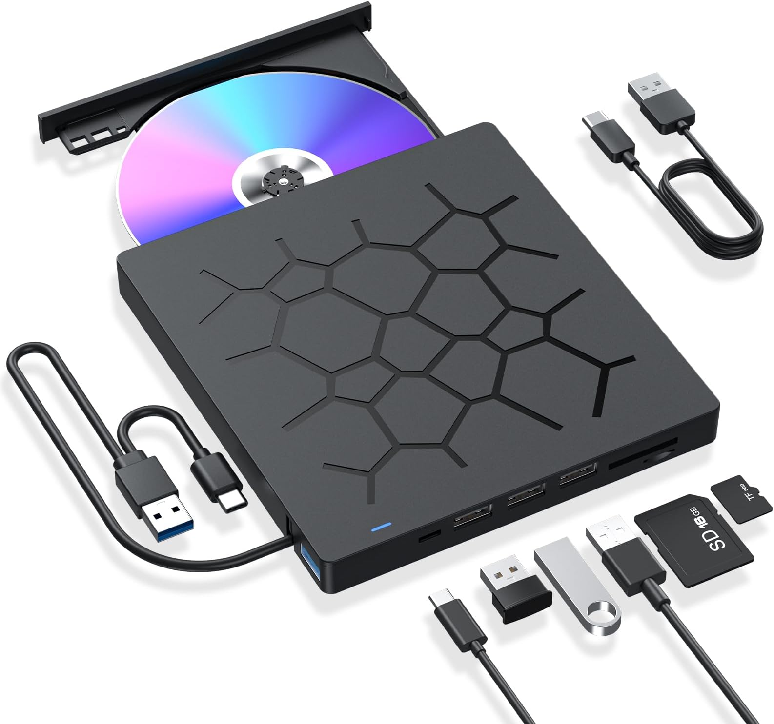 Amazon.com: Ultra Thin USB 3.0 External DVD CD Blu-ray Player/Burner ...