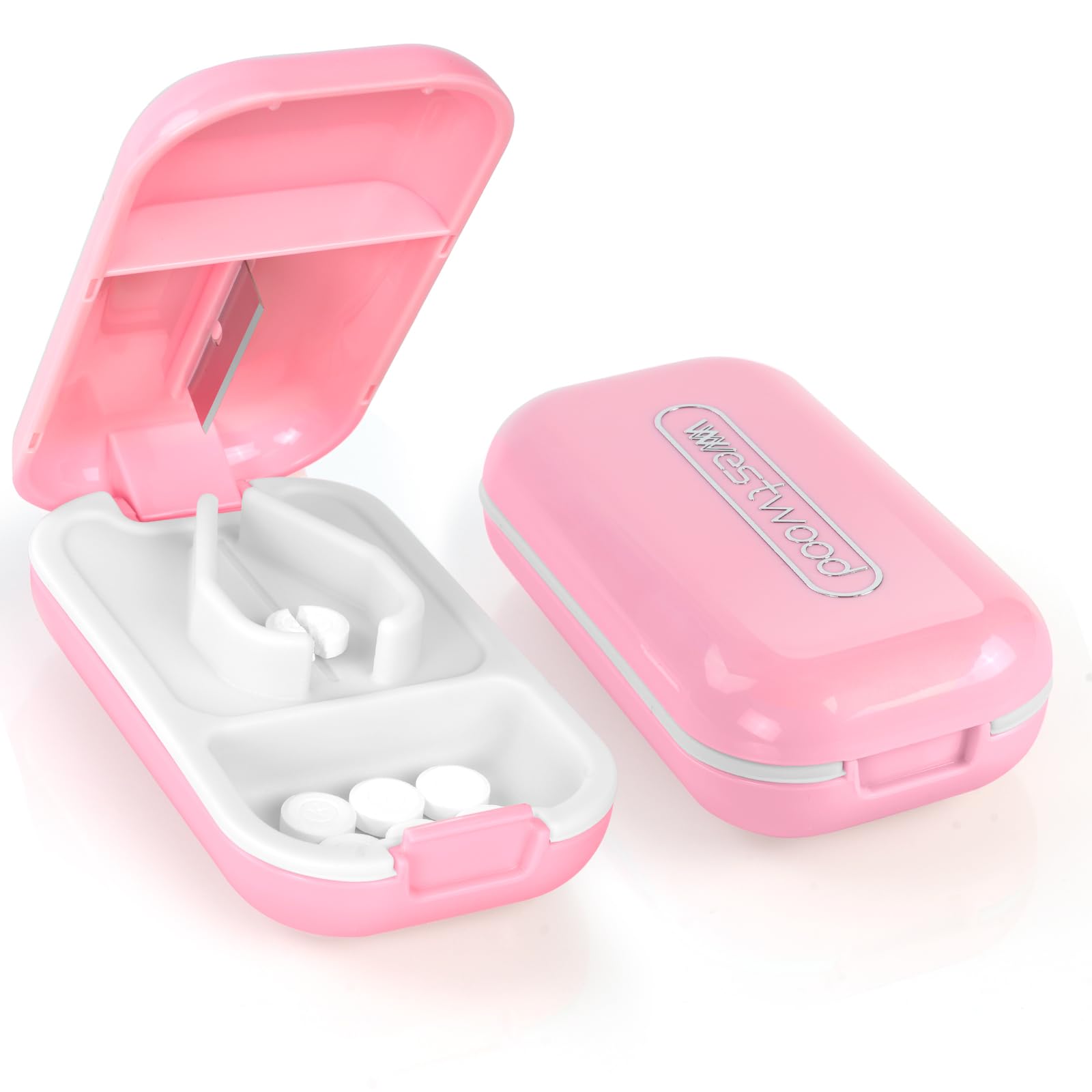 ACWOO Small Pill Tablet Cutter, Portable Pill Splitter for Small and ...