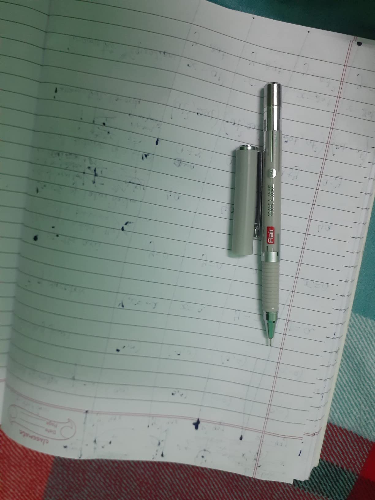 Flair Ink Line Ball pen [Blue ink] [Pack of 10] 0.6mm Long Point ...