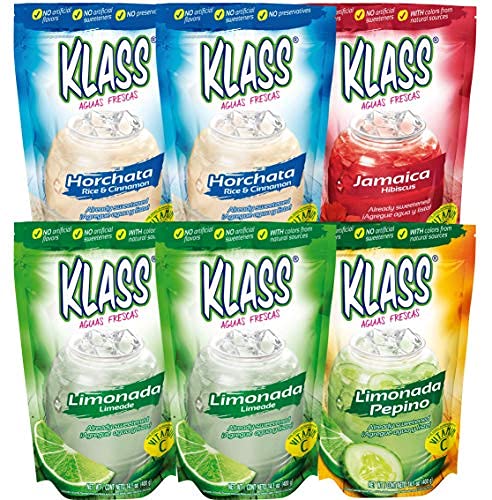 Amazon.com : Klass Aguas Frescas, 4 Flavor Mexican Variety Pack, No ...