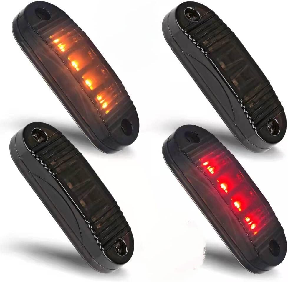 Amazon.com: 4pcs Trailer Lights Oval Led Side Marker Light, Surface ...