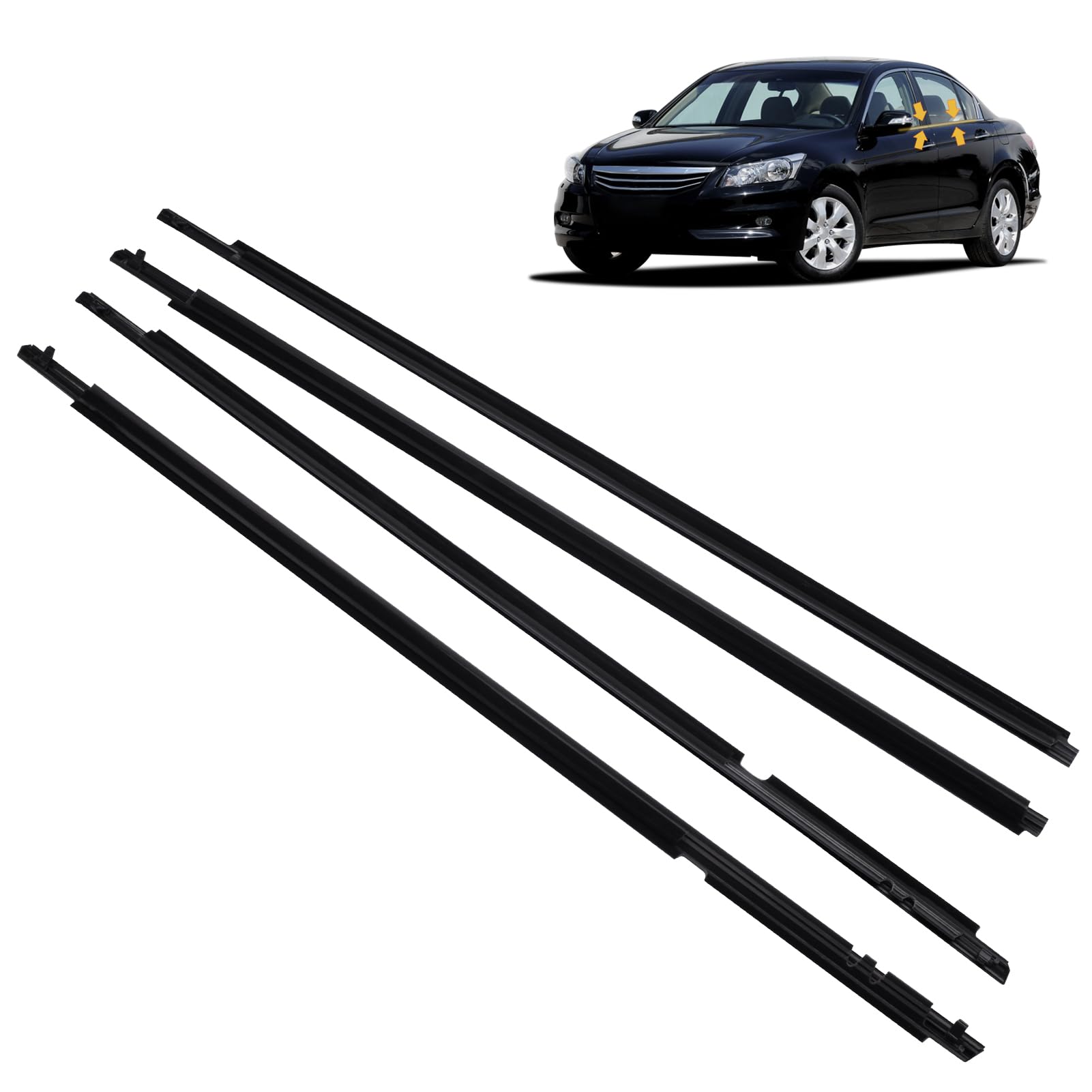 Amazon.com: HTMXJA 4Pcs Car Window Moulding Trim Seal Belt Weatherstrip ...