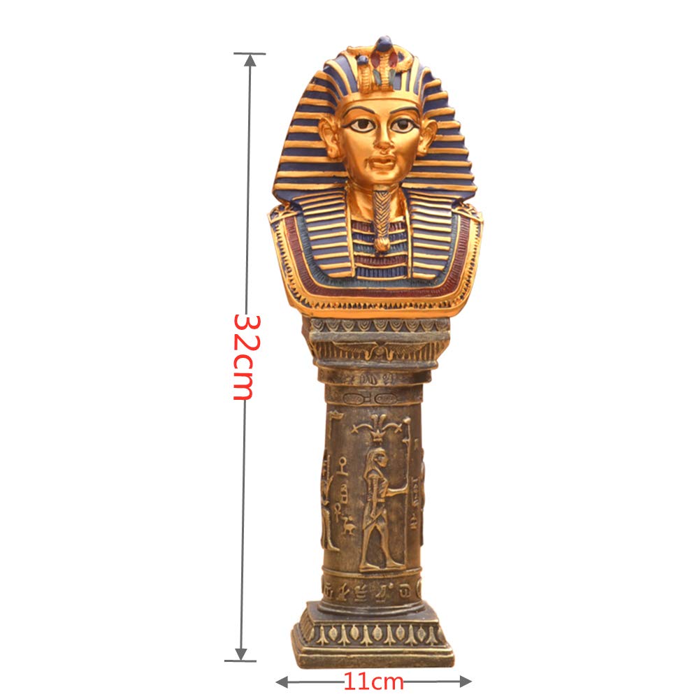 Bismuth Pink King Tut Skull Egyptian Pharaoh Sculpture - Great Gift for ...