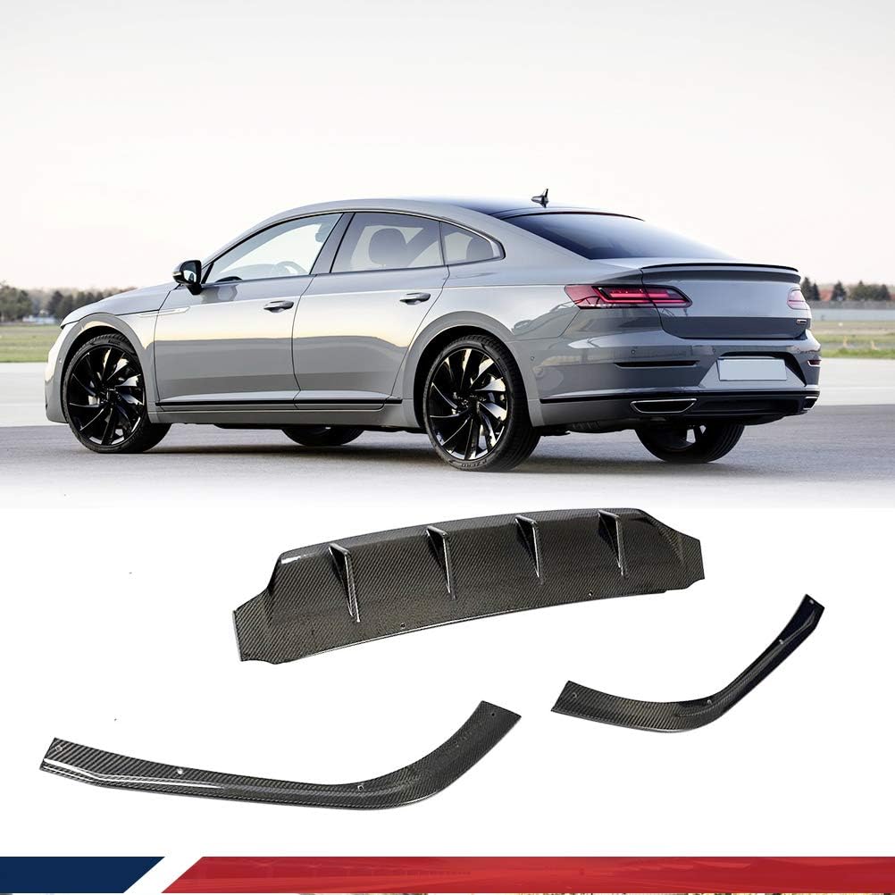 Amazon.com: Carbon Fiber Rear Diffuser fits for Volkswagen Arteon ...
