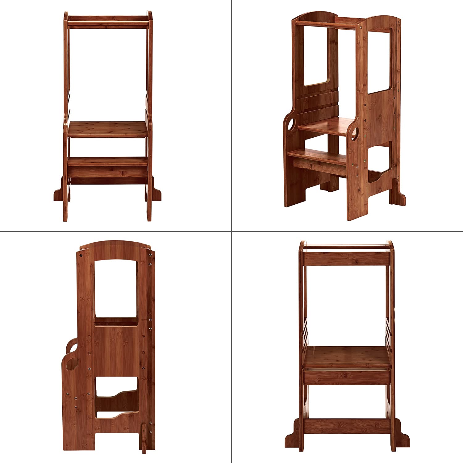 UNICOO Bamboo Height Adjustable Kids Learning Stool Kids Kitchen Step unicoo-bamboo-height-adjustable-kids-learning-stool-kids-kitchen-step