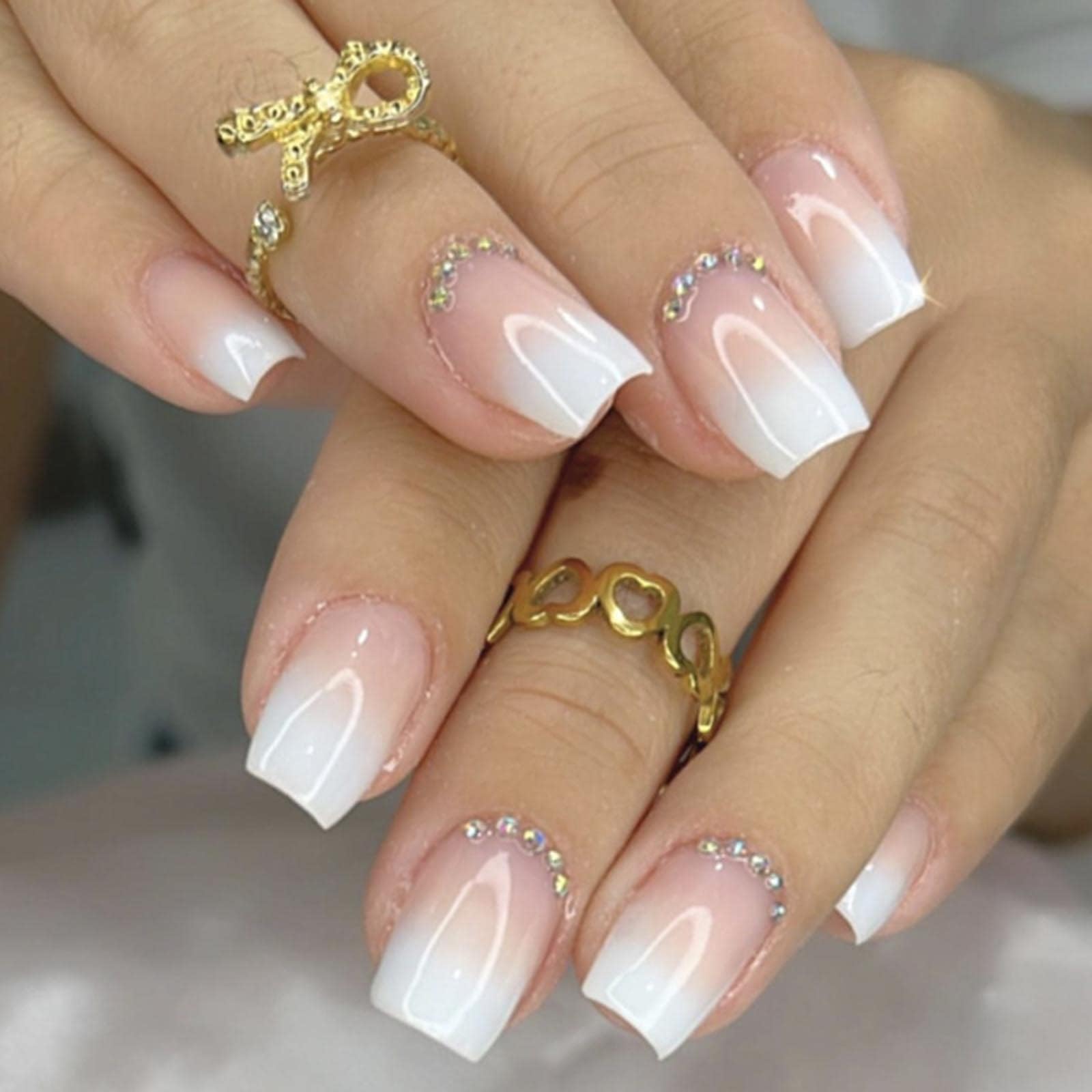 Amazon.com: Kamize Long Square Press on Nails Xl Fake Nails Design ...