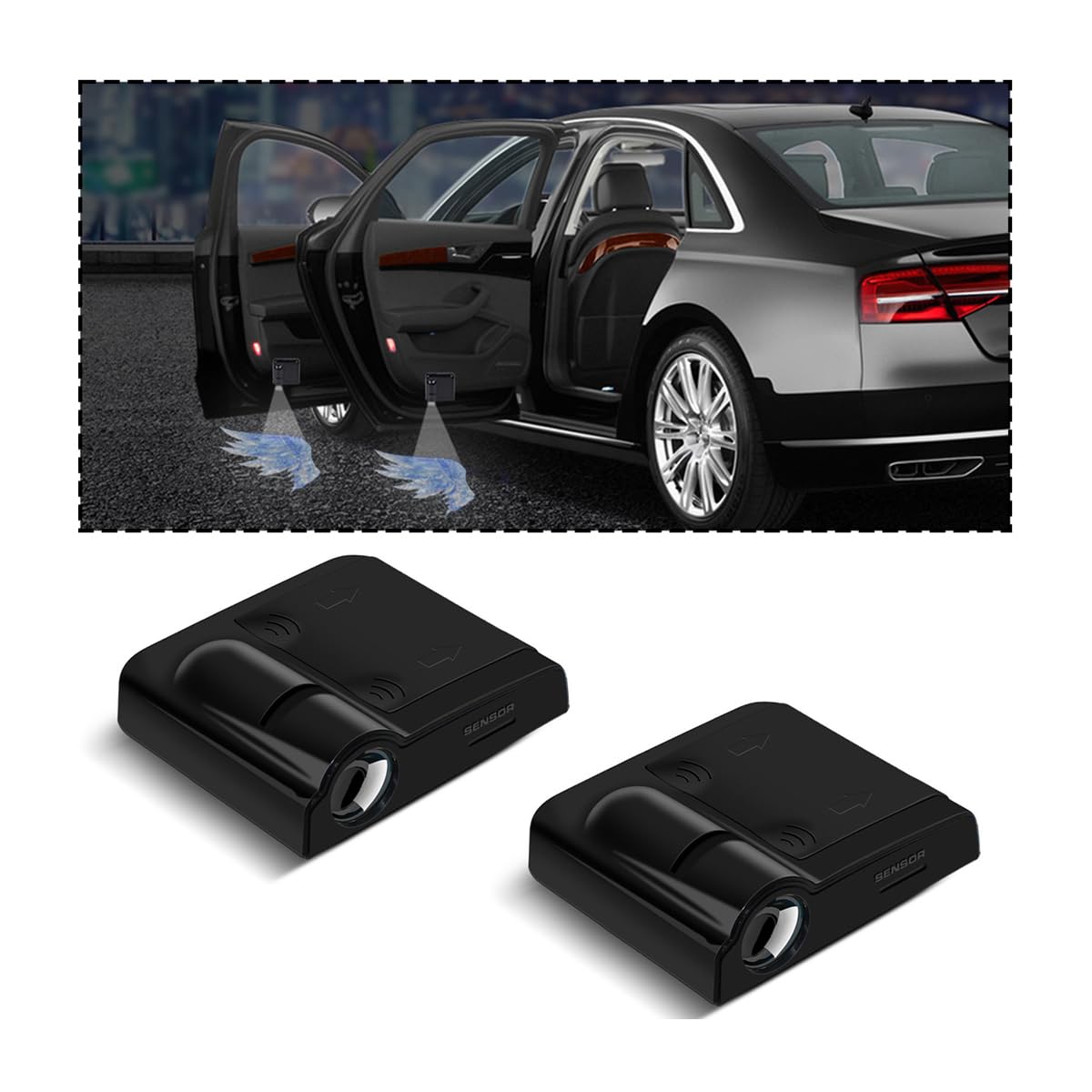 Amazon.com: LKAHG 2Pcs Universal Car Door Lights Logo Projector, Auto ...