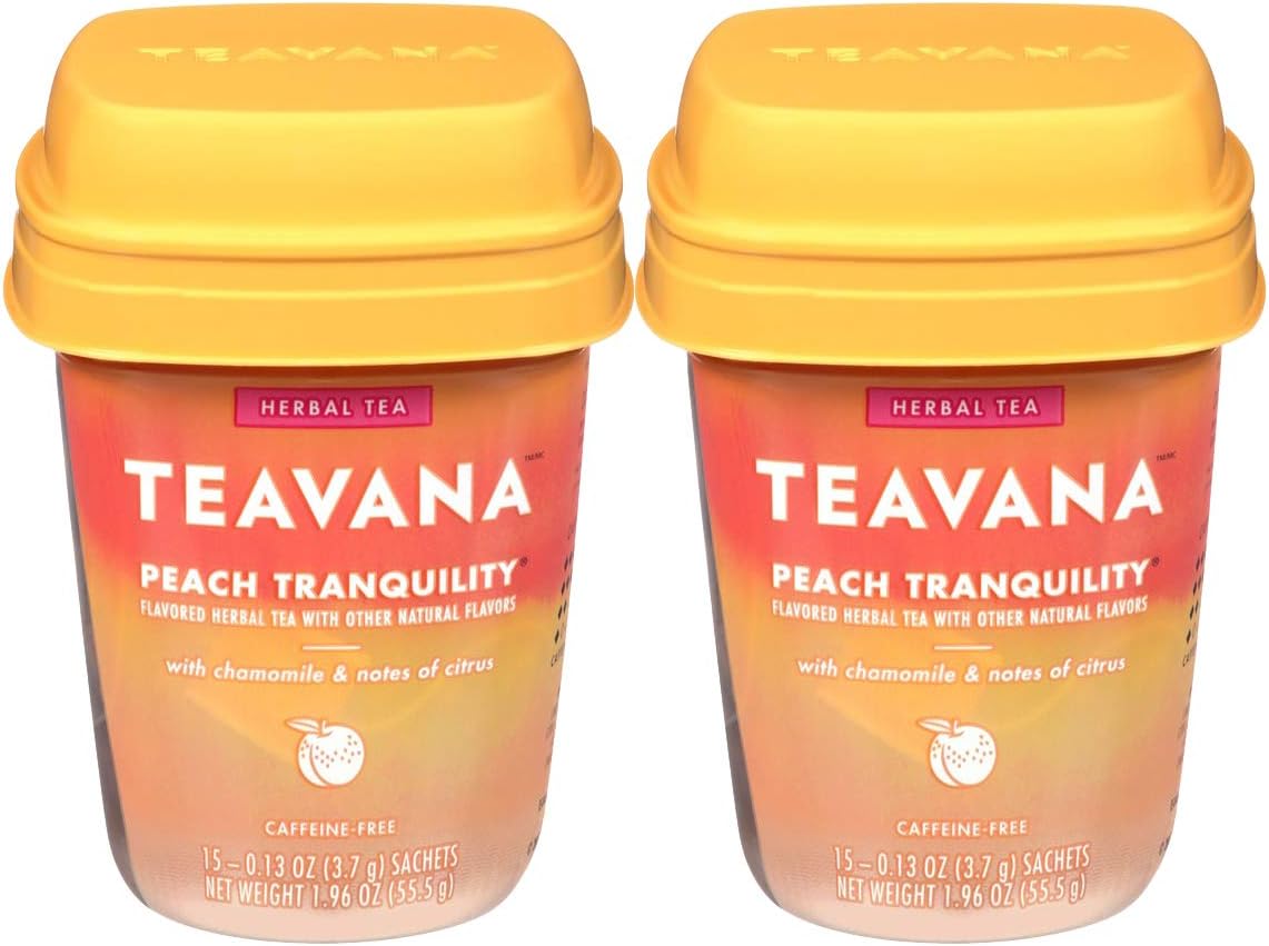 Amazon.com : Teavana Peach Tranquility Herbal Tea, 15 Sachets (Pack of ...