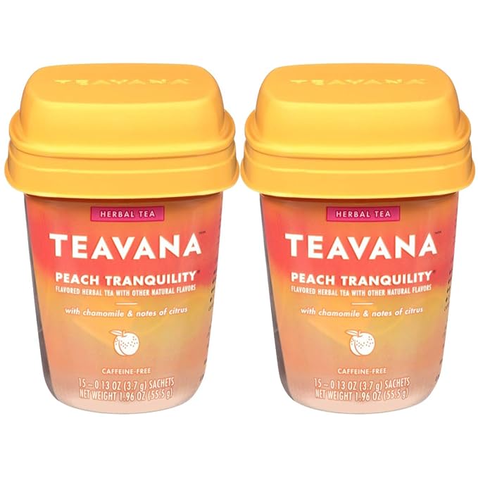 Amazon.com: Teavana Peach Tranquility Herbal Tea, 15 Sachets (Pack of 2 ...