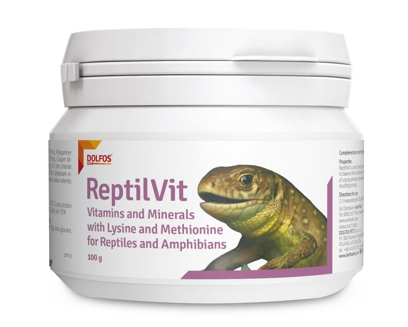 ReptilVit 100g Vitamins Minerals Amino acids for Reptiles and ...