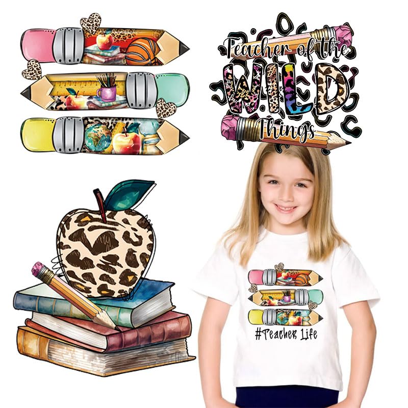 Amazon.com: Back to School Iron on Transfer Stickers Decal for Clothing ...