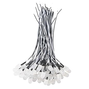 Amazon.com: EDGELEC 50pcs 12 Volt 10mm White LED Lights Emitting Diodes ...