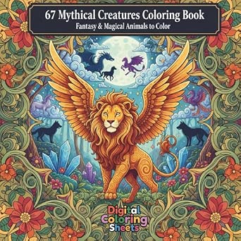 Amazon.com: 67 Fantasy & Mythical Creatures Coloring Book for ...