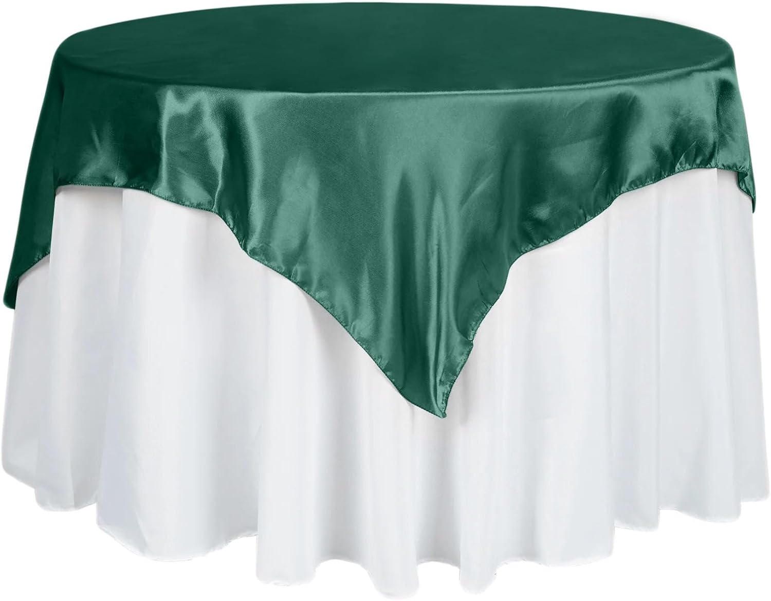 Amazon.com: Efavormart 60" Satin Square Tablecloth Overlay for Wedding ...