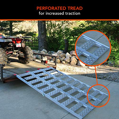 CargoSmart Aluminum Tri-Fold Ramp with Treads, 1 Pack — 1,500lb ...