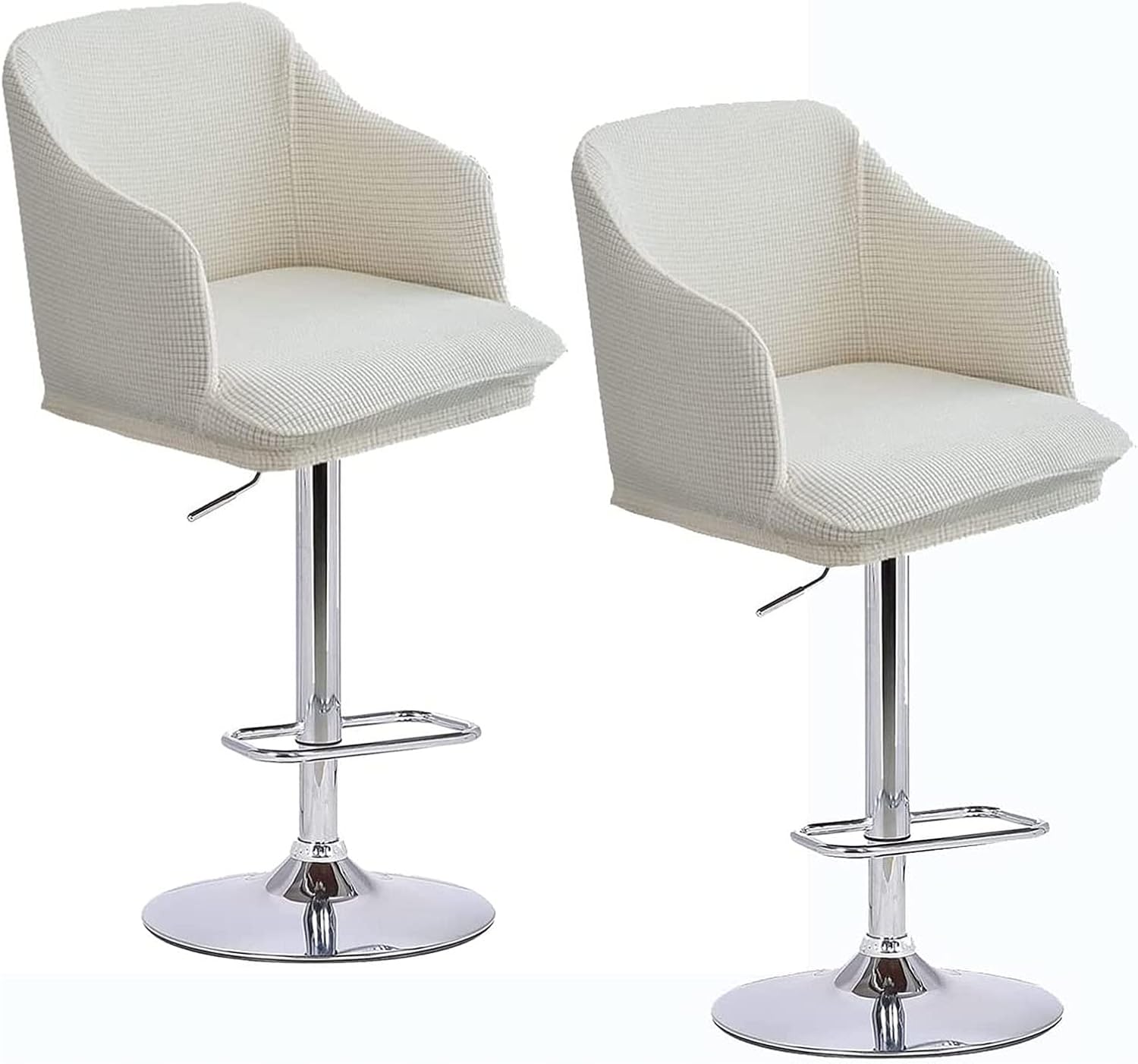Amazon.com: SANBDDLYY Curved Back Bar Stool Slipcovers with Arms Set of ...
