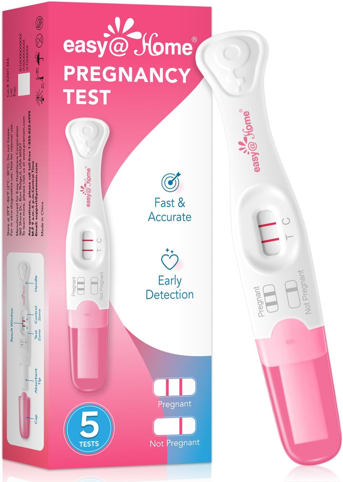 Amazon.com: Clearblue Early Detection Pregnancy Test, 5 Ct : Health ...