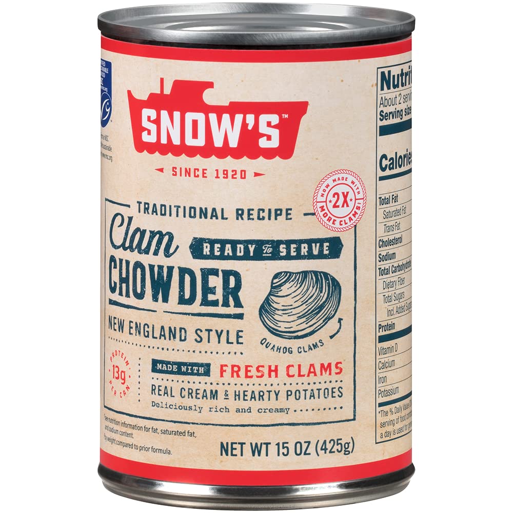 Snapklik.com : Snows New England Clam Chowder, 15 Oz Can