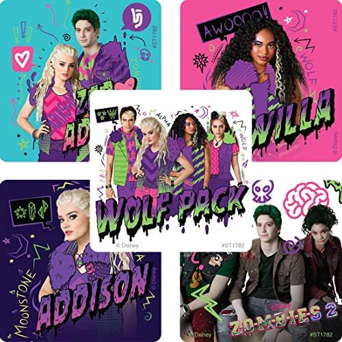Amazon.com: Disney Zombies 2 Stickers - Toys and Giveaways - 100 Per Pack