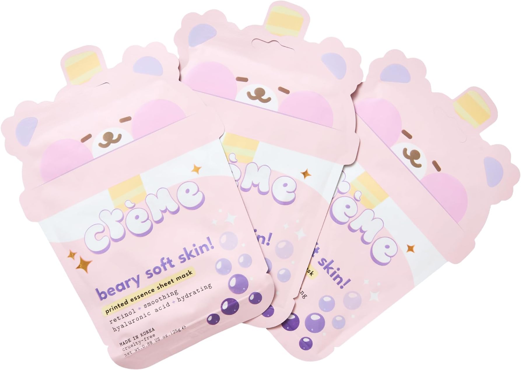 Amazon.com : The Crème Shop Boba Bears Beary Soft Skin! Printed Essence ...