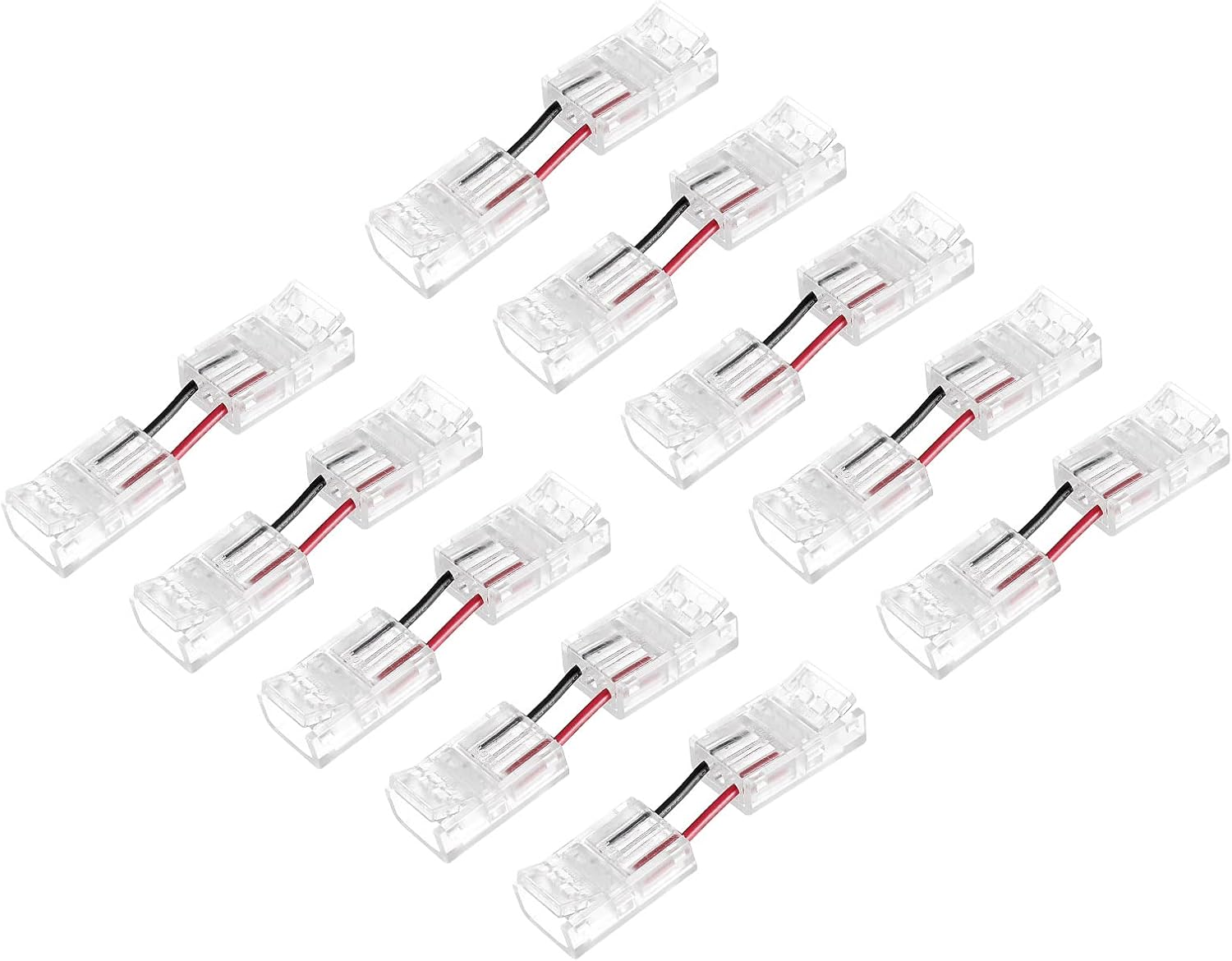 MECCANIXITY 2-Pin RGB LED Light Strip Connectors, 10mm Solderless ...