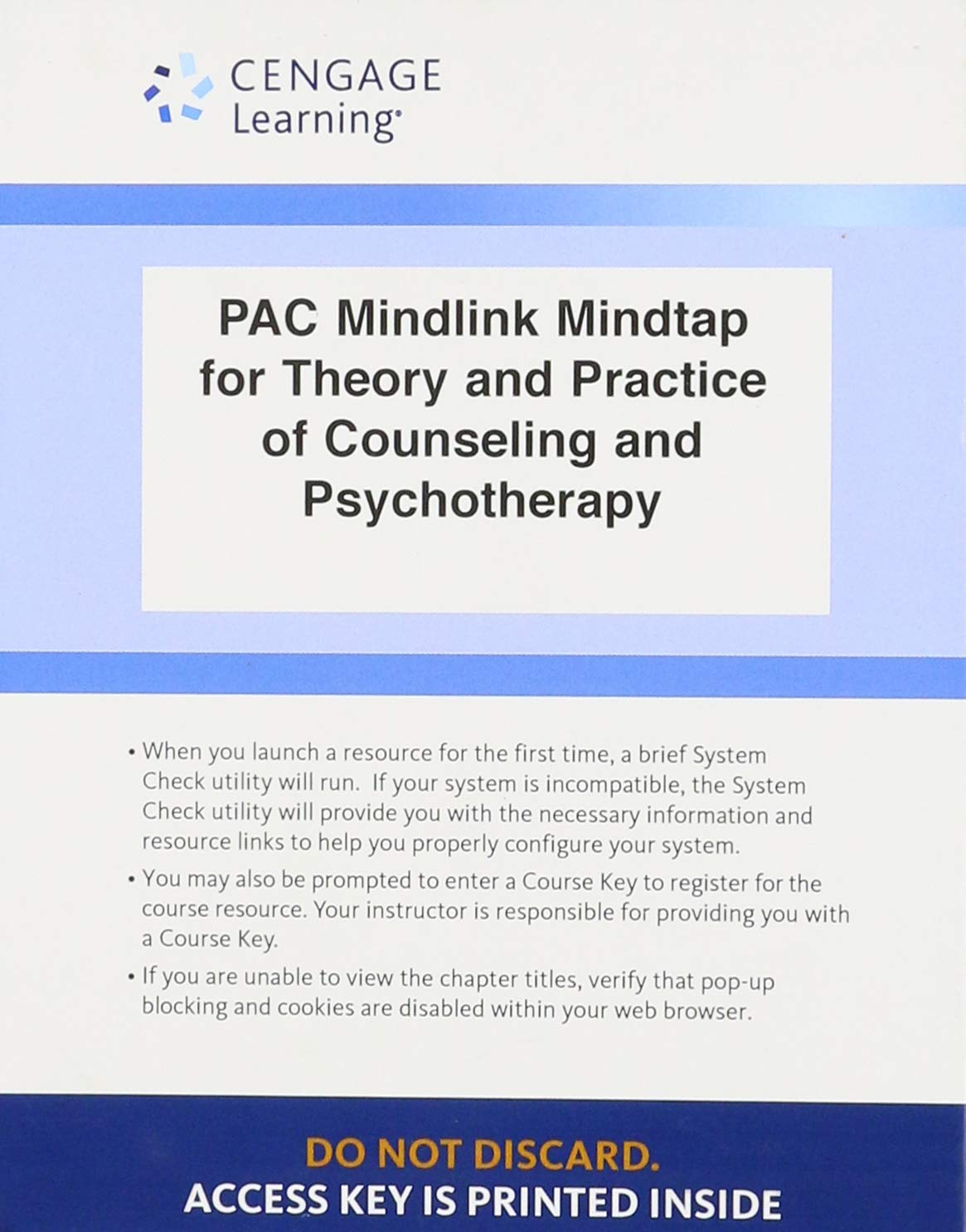 LMS Integrated for MindTap Counseling, 1 term (6 months) Printed Access Card for Corey’s Theory ...