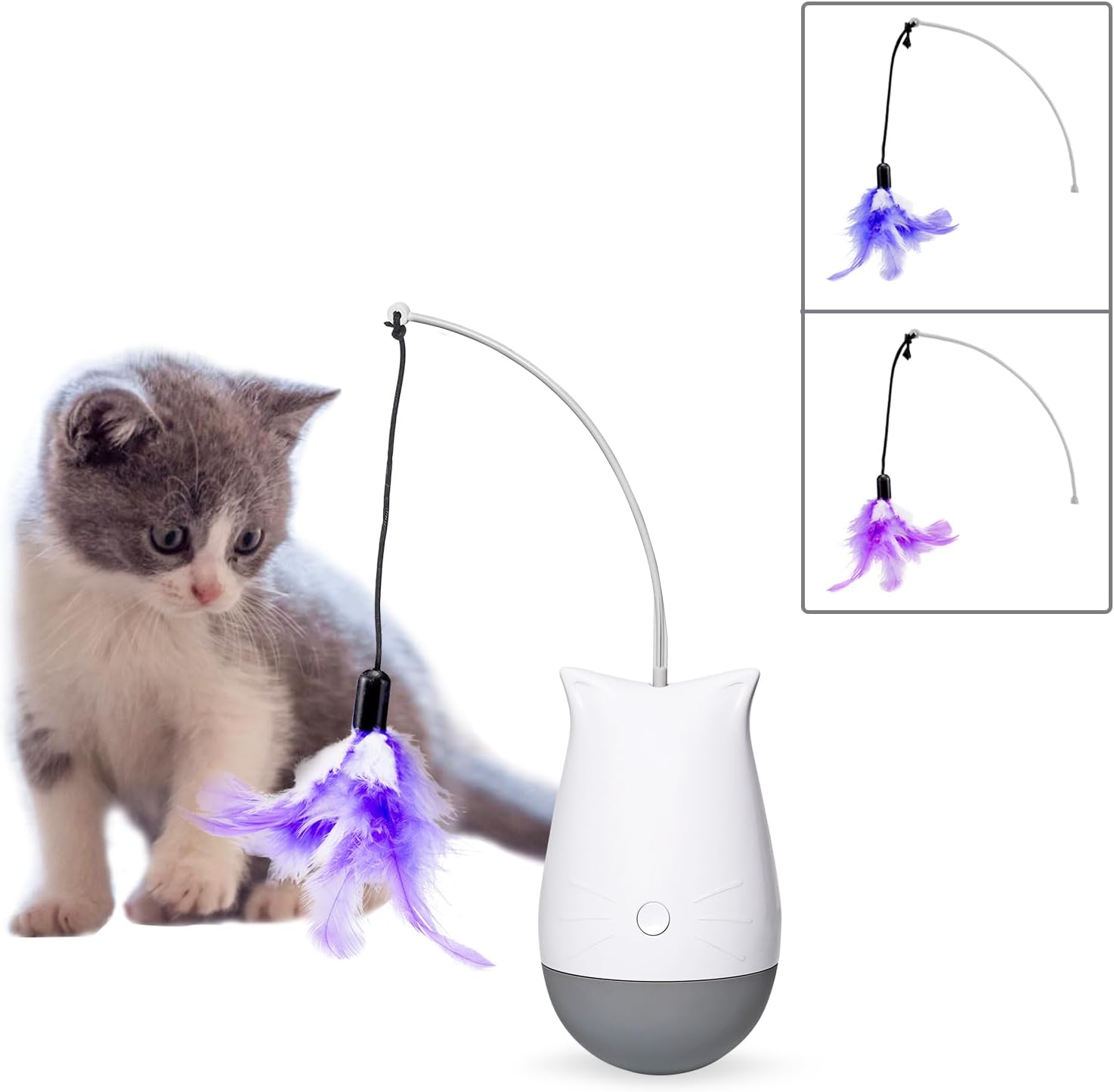DOEL Interactive Cat Toys for Indoor Cats, Rechargeable Automatic Cat ...