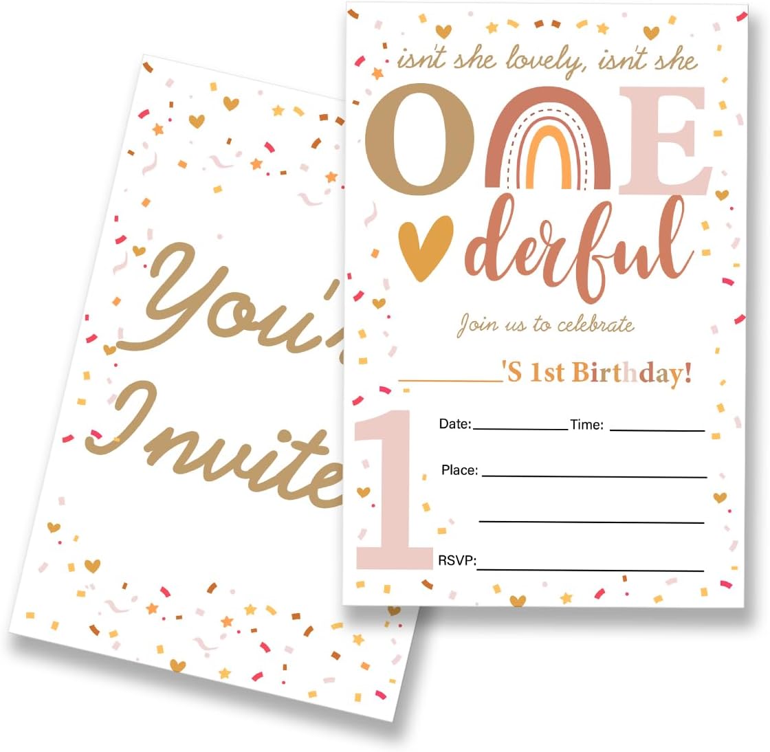 Amazon.com : 1st Birthday Party Invitations, Little Miss Onederful ...