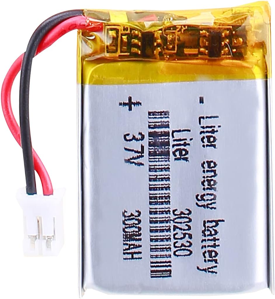 Amazon.com: Liter 3.7V 300mAh 302530 Lipo Battery Rechargeable Lithium ...