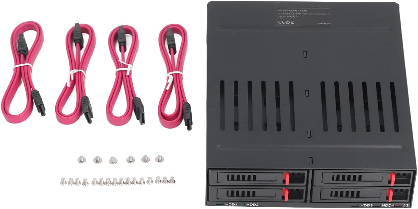 Annadue 4 Bay HDD Cage, Four-Drive Enclosure, Chassis 5.25in Drive ...